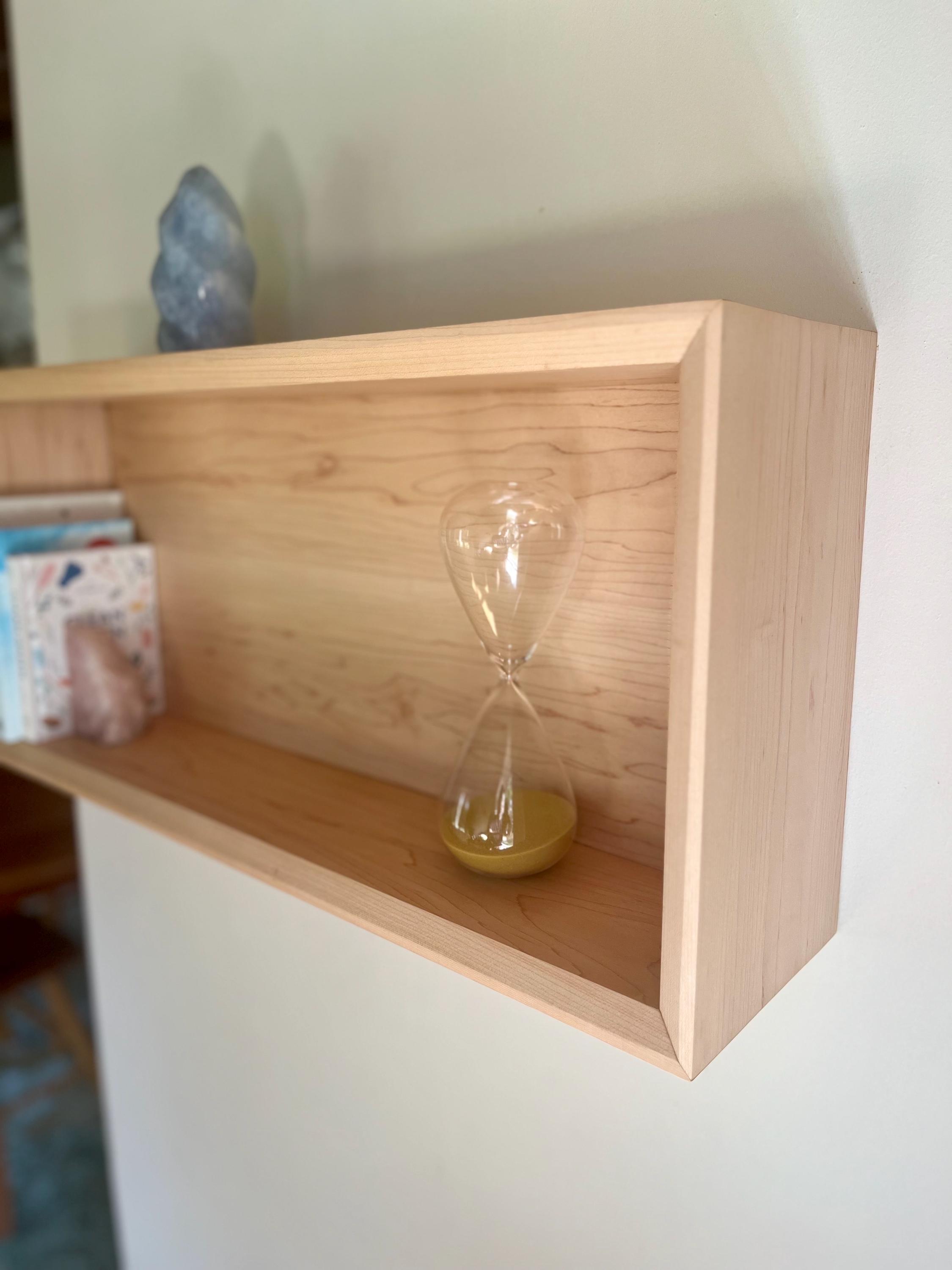 Solid Maple Floating Wall Shelf - Etsy