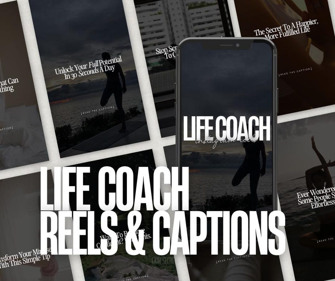 Life Coach Reels & Captions Bundle: Editable Canva Templates (PLR/MRR ...