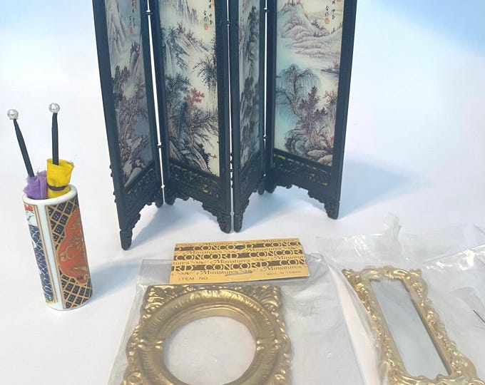 Foyer Entryway Hallway 5pc Lot Asian Decorative Koi Floral Waterfall ...