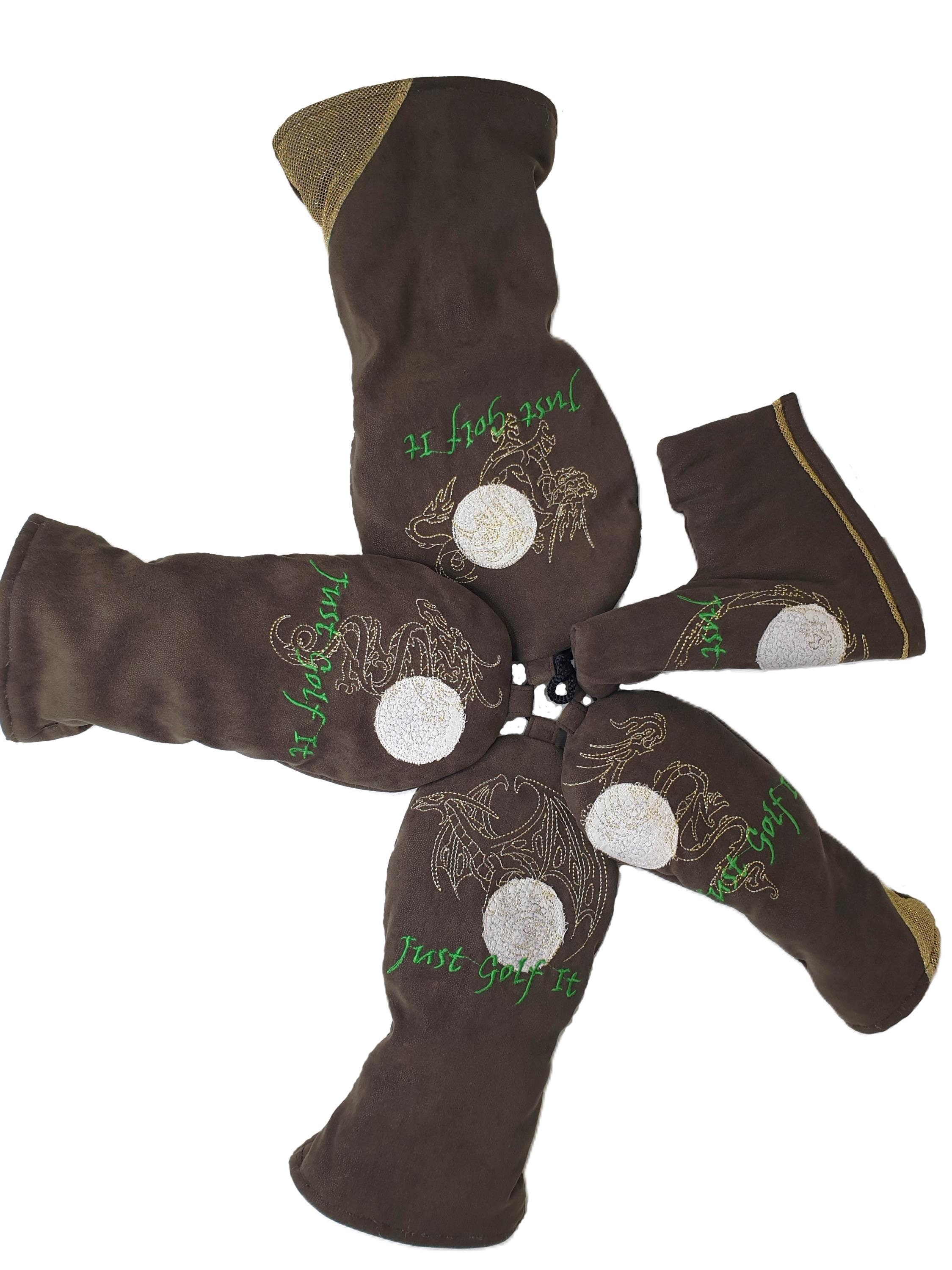 Golf Club Headcover Dragon Set Driver Wood Hybrid Blade Putter Decor ...