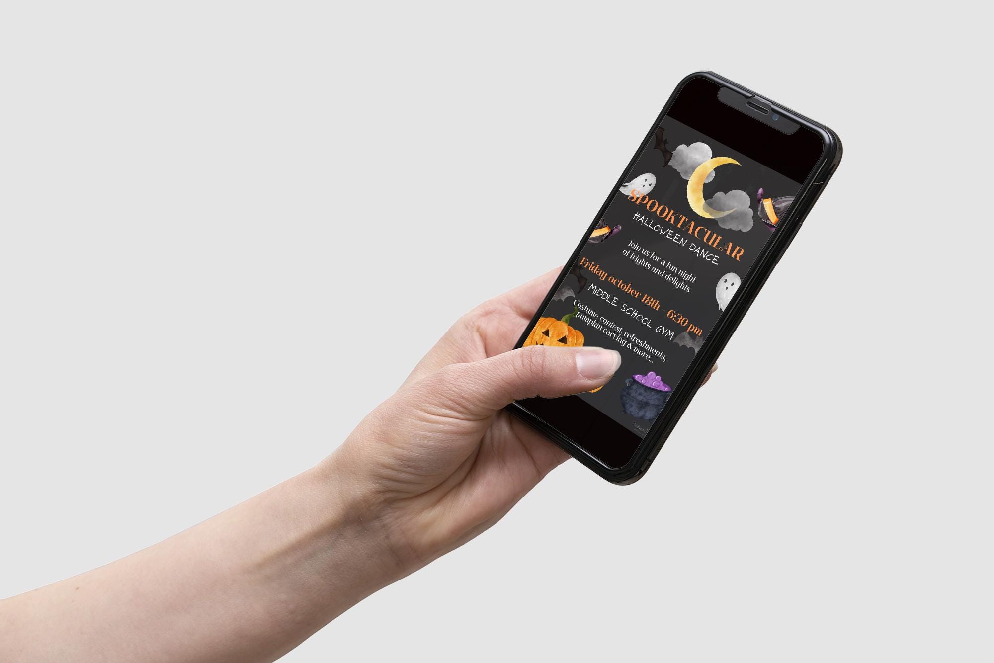 Editable Halloween Birthday Invitation Halloween Ghost Invitation ...