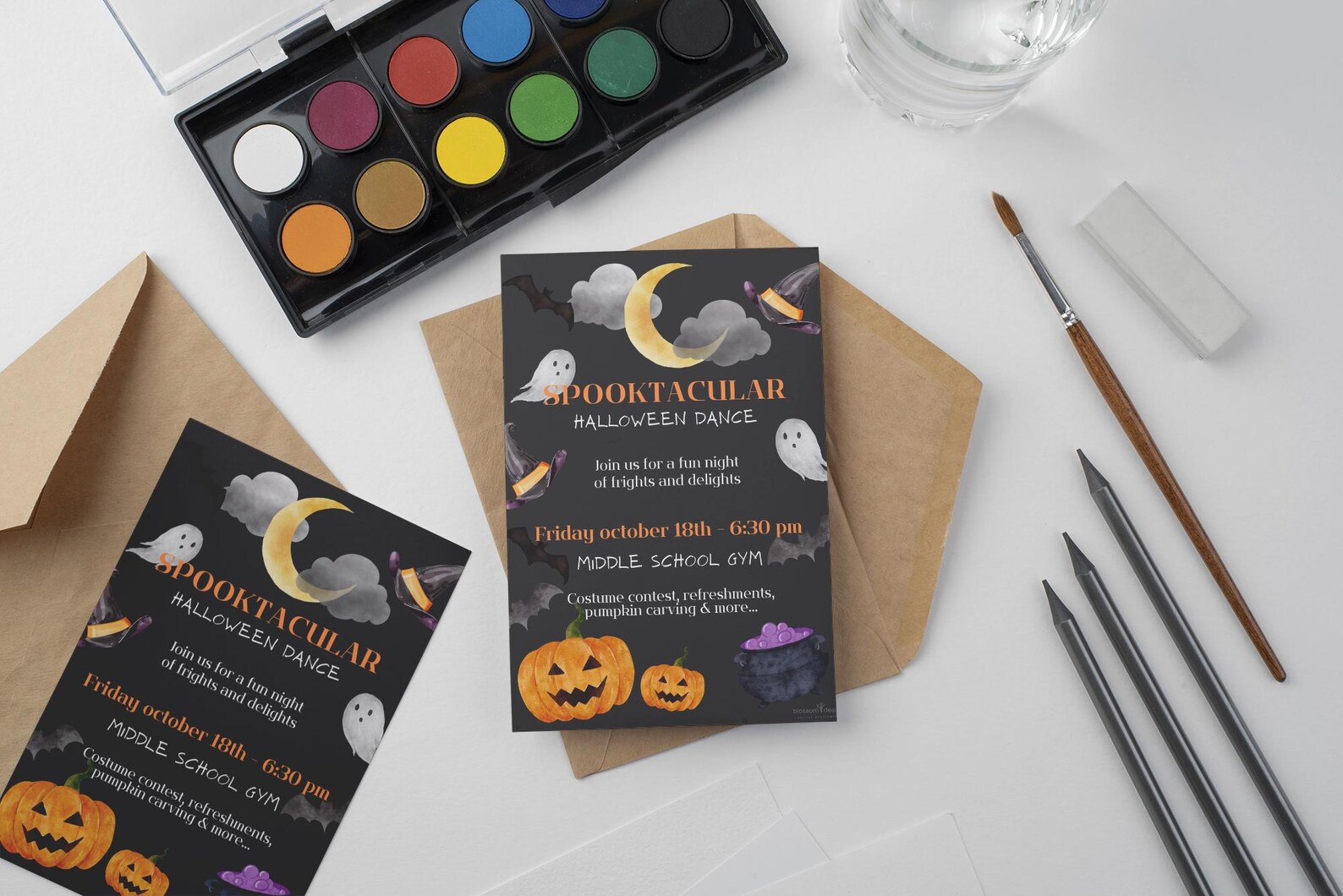 Editable Halloween Birthday Invitation Halloween Ghost Invitation ...