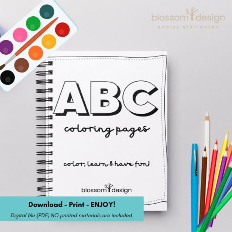 Coloring Pages for Kids, ABC Coloring Book Pages, Preschool Coloring ...