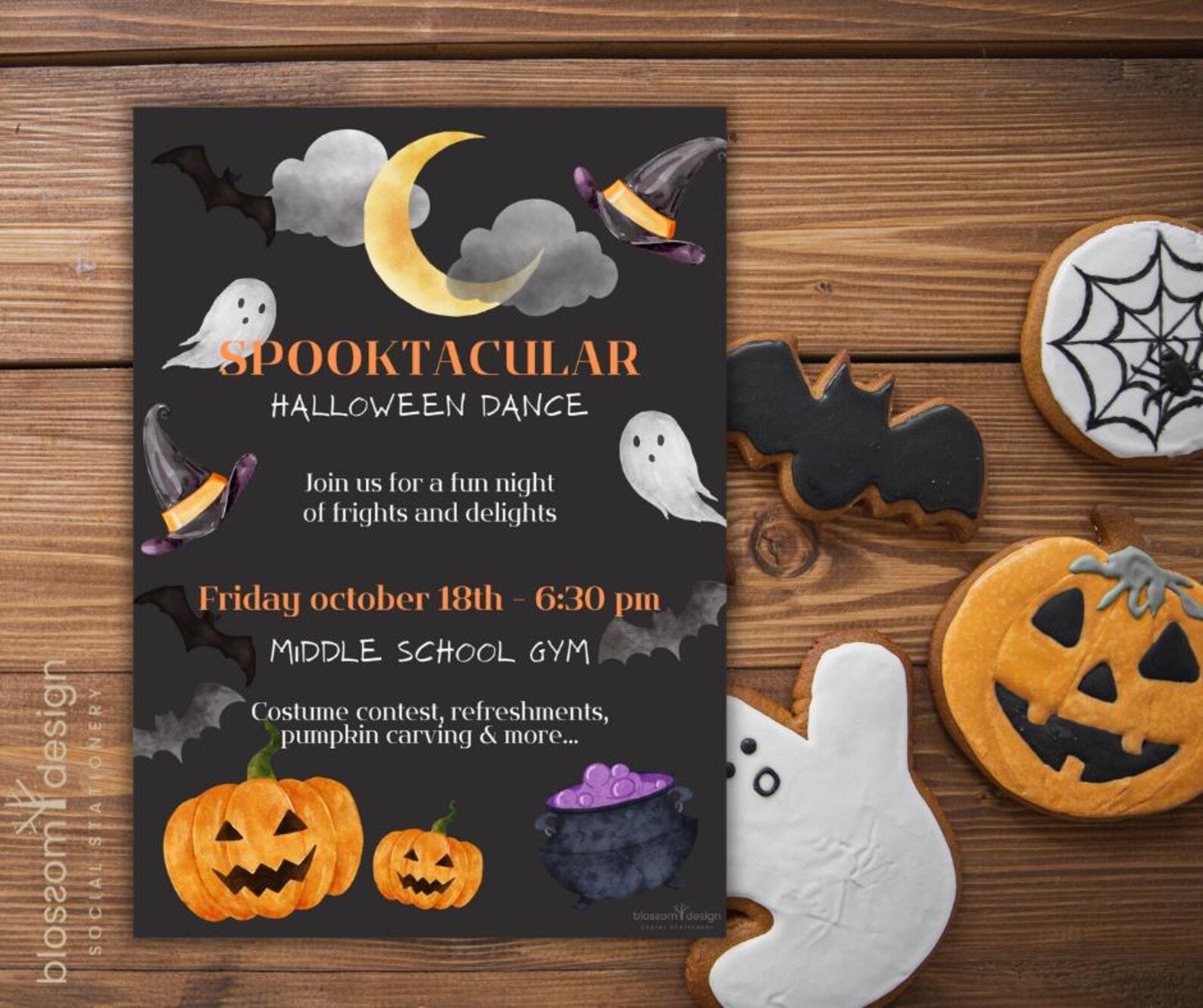 Editable Halloween Birthday Invitation Halloween Ghost Invitation ...