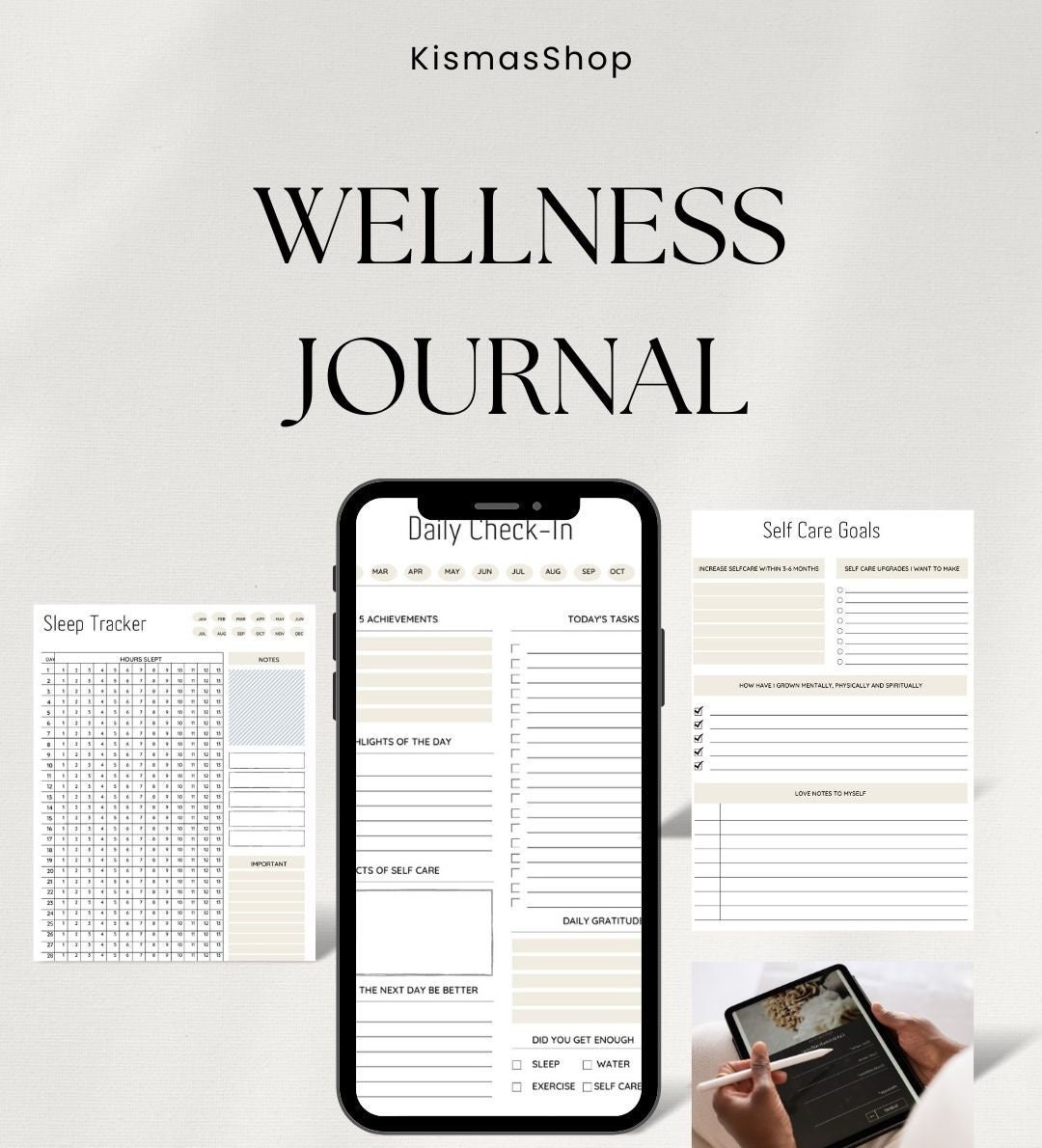 Wellness Journal, Printable and Pdf, Nervous System Balance, Self Love ...