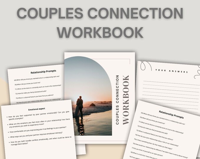 Couples Connection Workbook, Couples Journal, Relationship Prompts ...