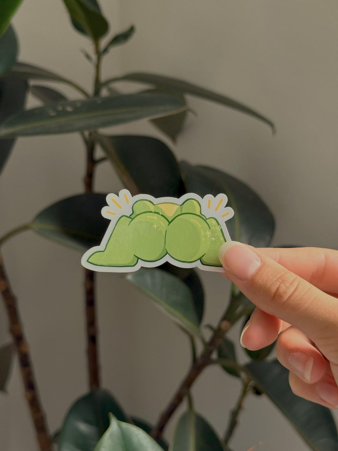 Frog Butt Sticker Funny Cute Frog Booty Sticker Waterproof Handmade ...