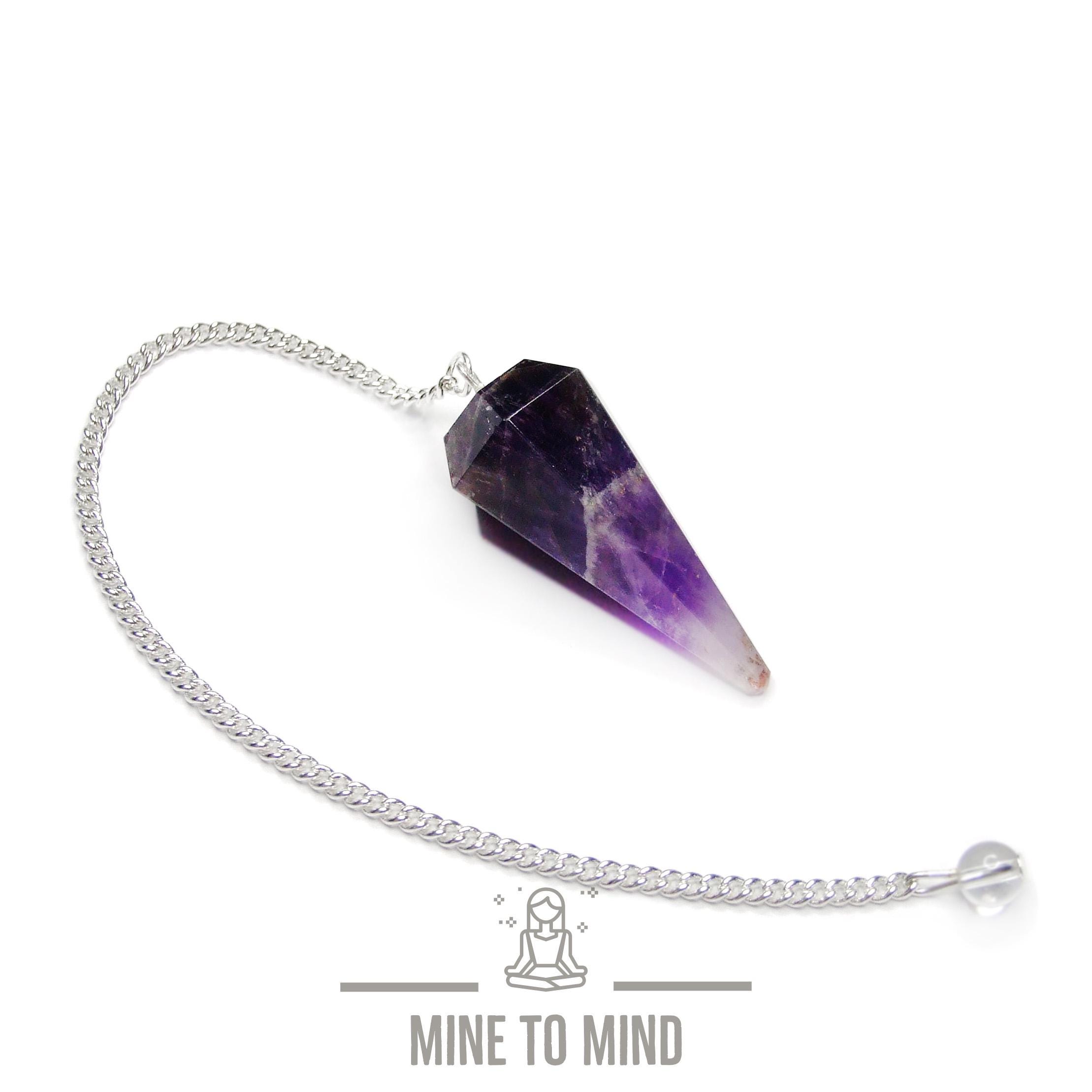 Amethyst Pendulum Gemstone for Dowsing Scrying Divination Meditation ...