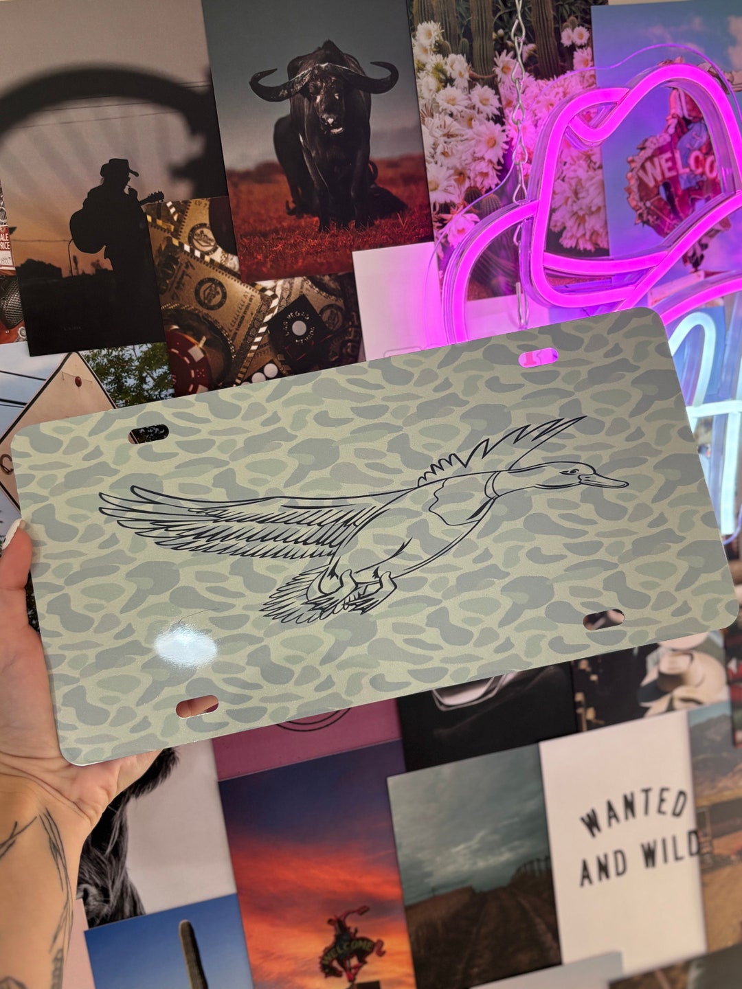 Camo Duck / License Plate - Etsy