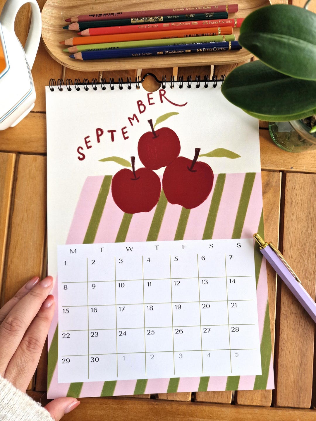 Botanical Art Calendar 2025 Hand Drawn Flower Artwork for Her Home ...