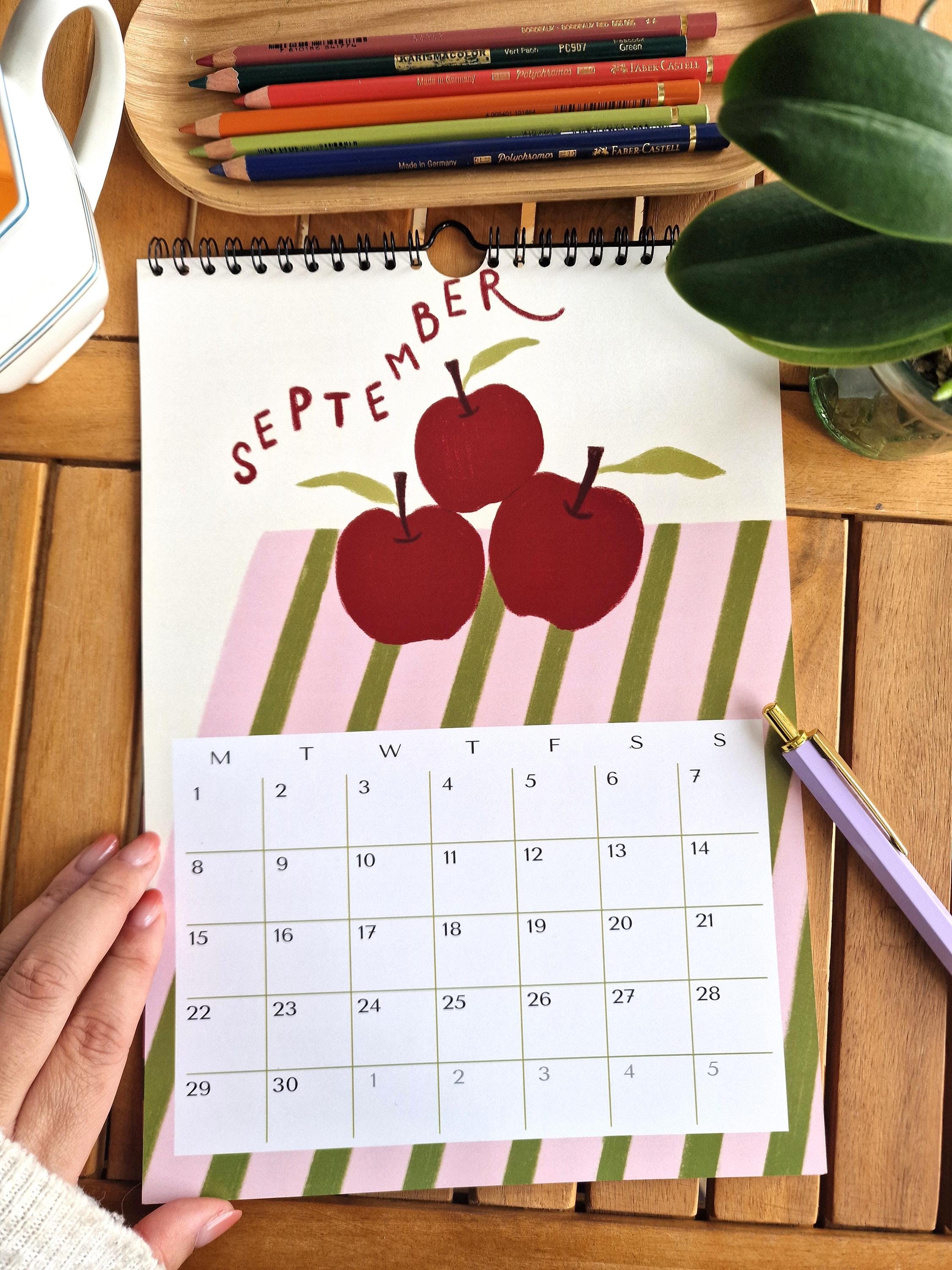 Botanical Art Calendar 2025 Hand Drawn Flower Artwork for Her Home ...