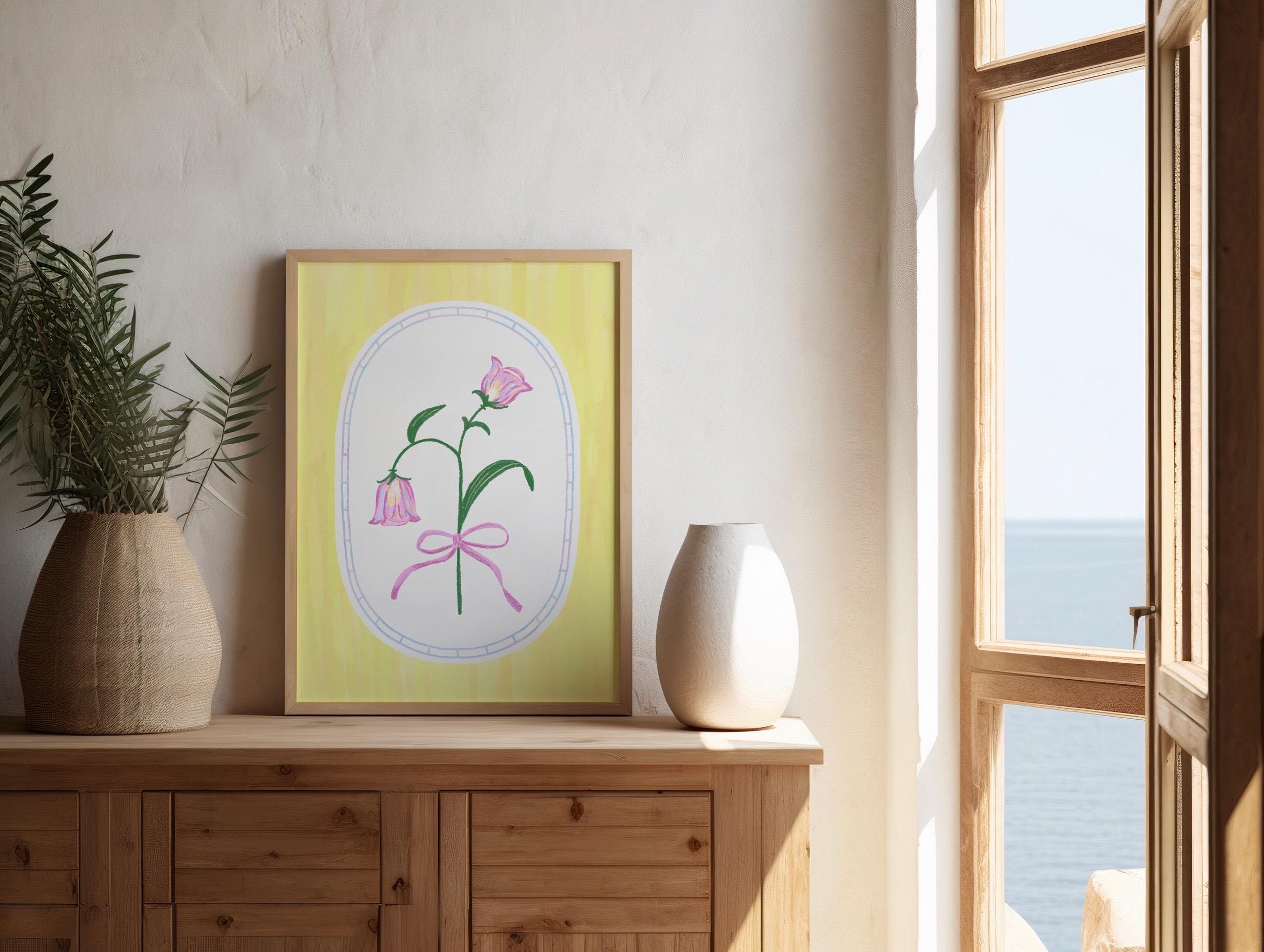 Tulip - Minimalist Flower Poster, Hand-drawn Spring Botanical Art Print ...