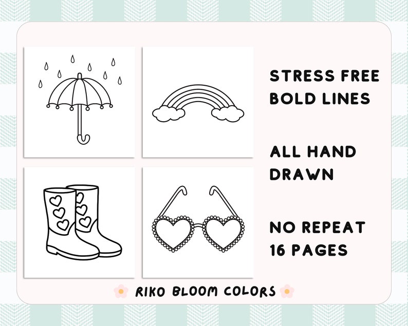 Cute & Sweet 16 Coloring Pages Vol.34 Bundle - Etsy