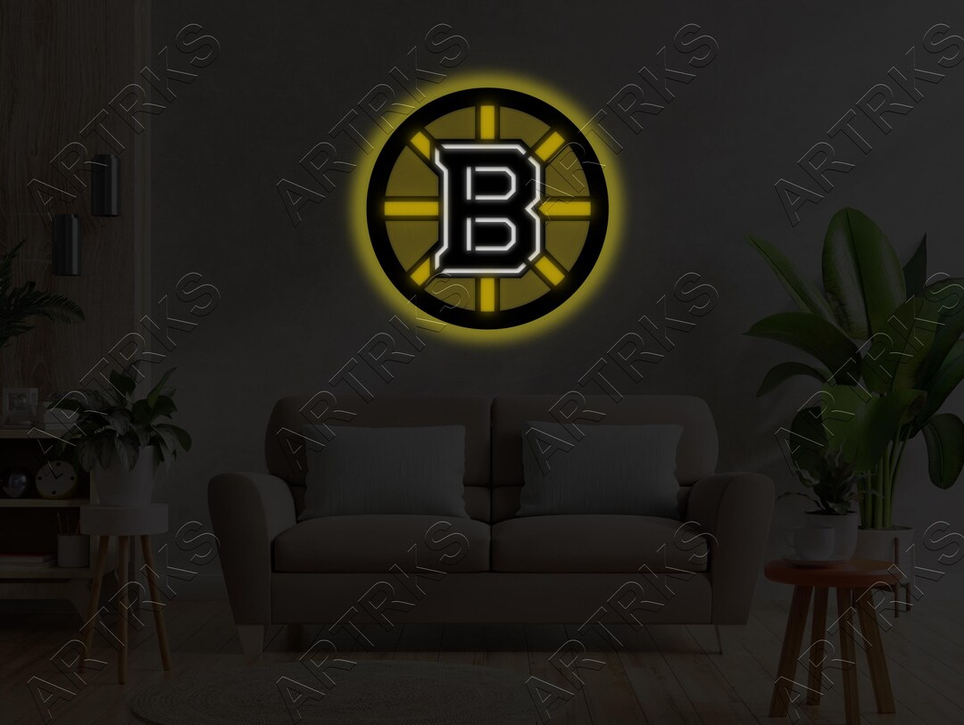 Boston Bruins, Custom Sports LED Lighting Sign, Hockey Team Sign ...