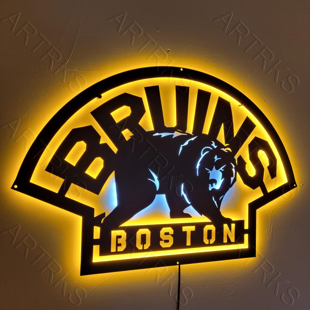 Boston Bruins, Custom Sports LED Lighting Sign, Hockey Team Sign ...