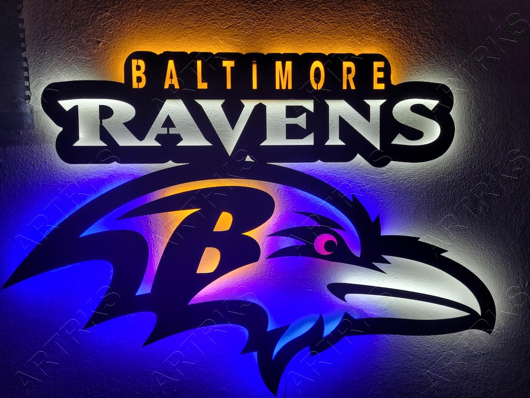 Baltimore Ravens, Custom Sports LED Lighting Sign, Basketball Team Sign ...