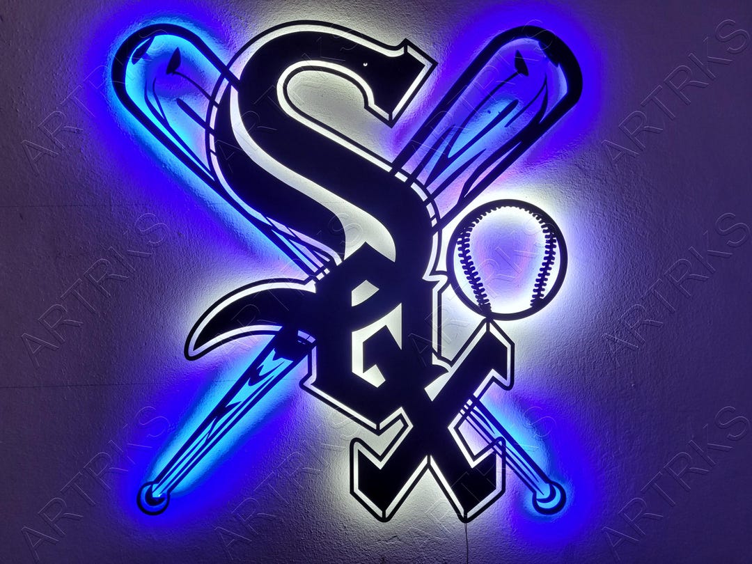 White Sox, Custom Sports LED Lighting Sign, Baseball Team Sign, Sports ...