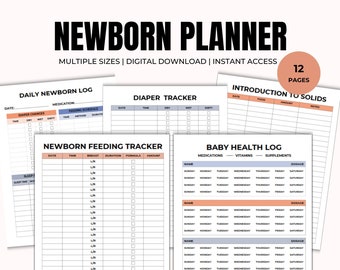 Baby Daily Log Tracker Newborn Diary Chart Feedings Log Diaper Changes ...