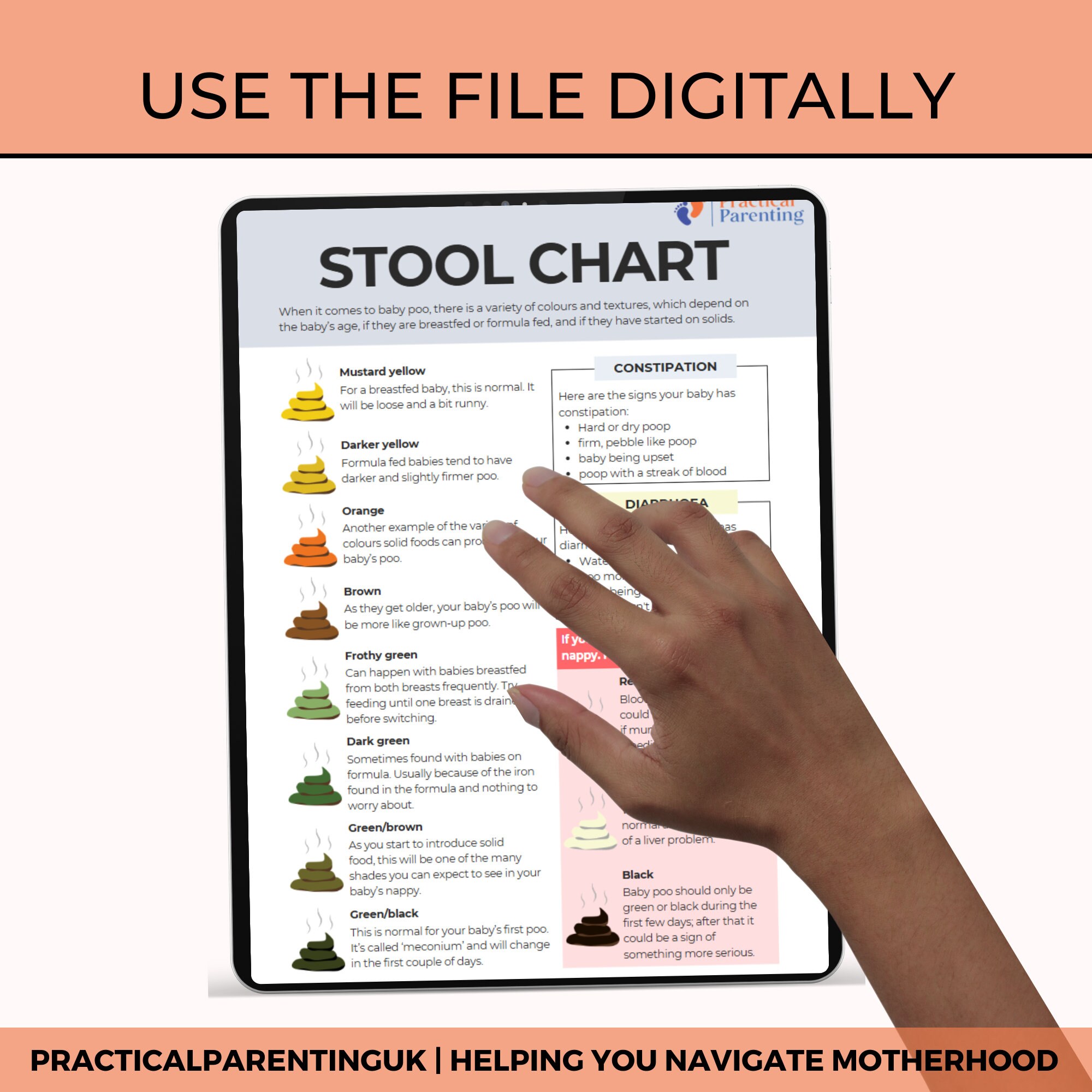Baby Poop Color Chart – Printable Infant Stool Guide for New Parents ...