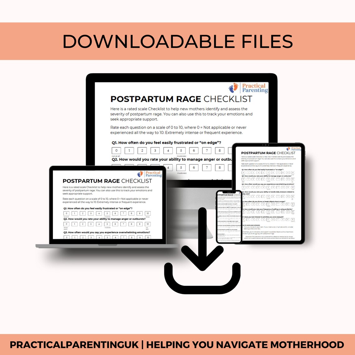 Postpartum Rage Checklist, PPR Checklist, Postpartum Recovery Checklist ...