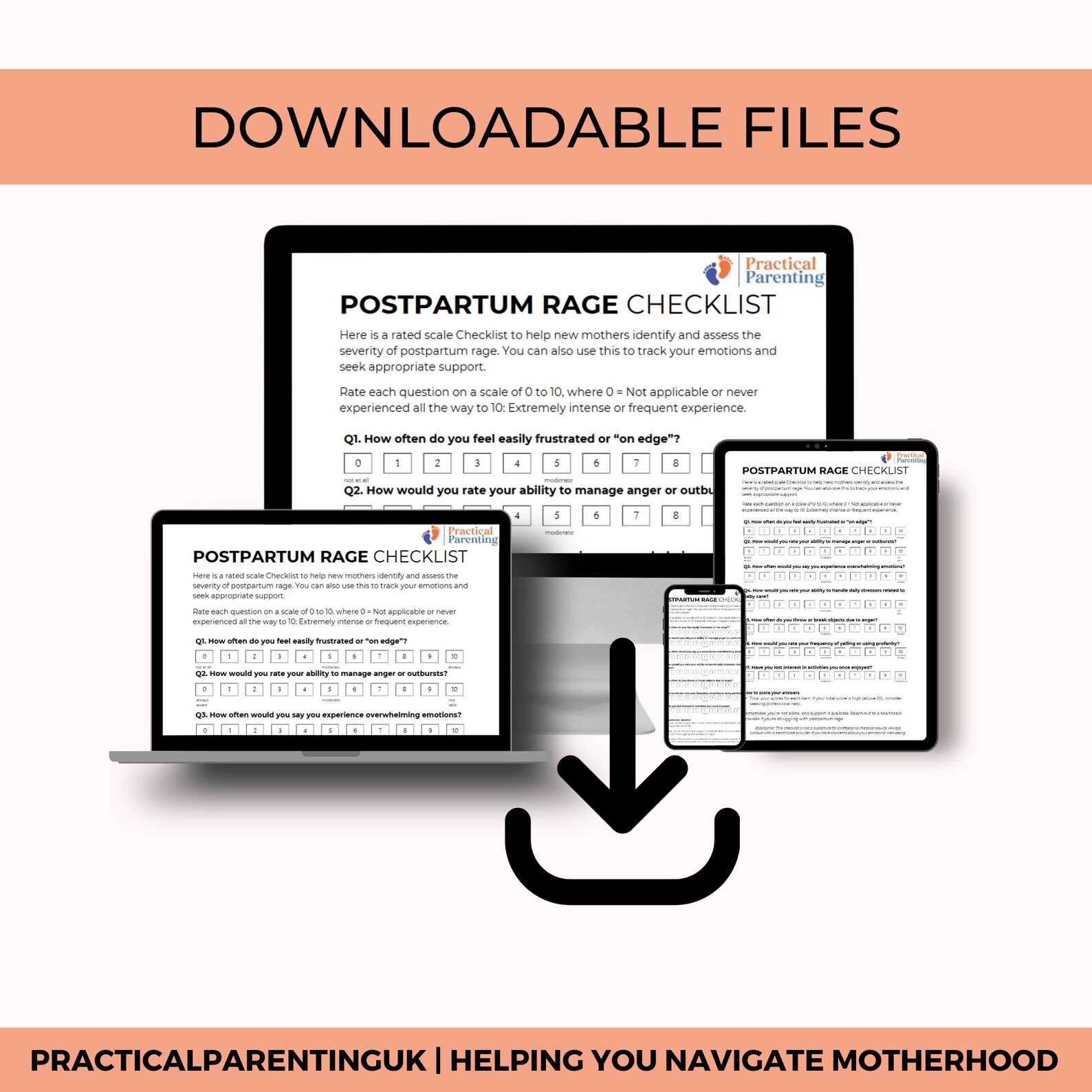 Postpartum Rage Checklist, PPR Checklist, Postpartum Recovery Checklist ...