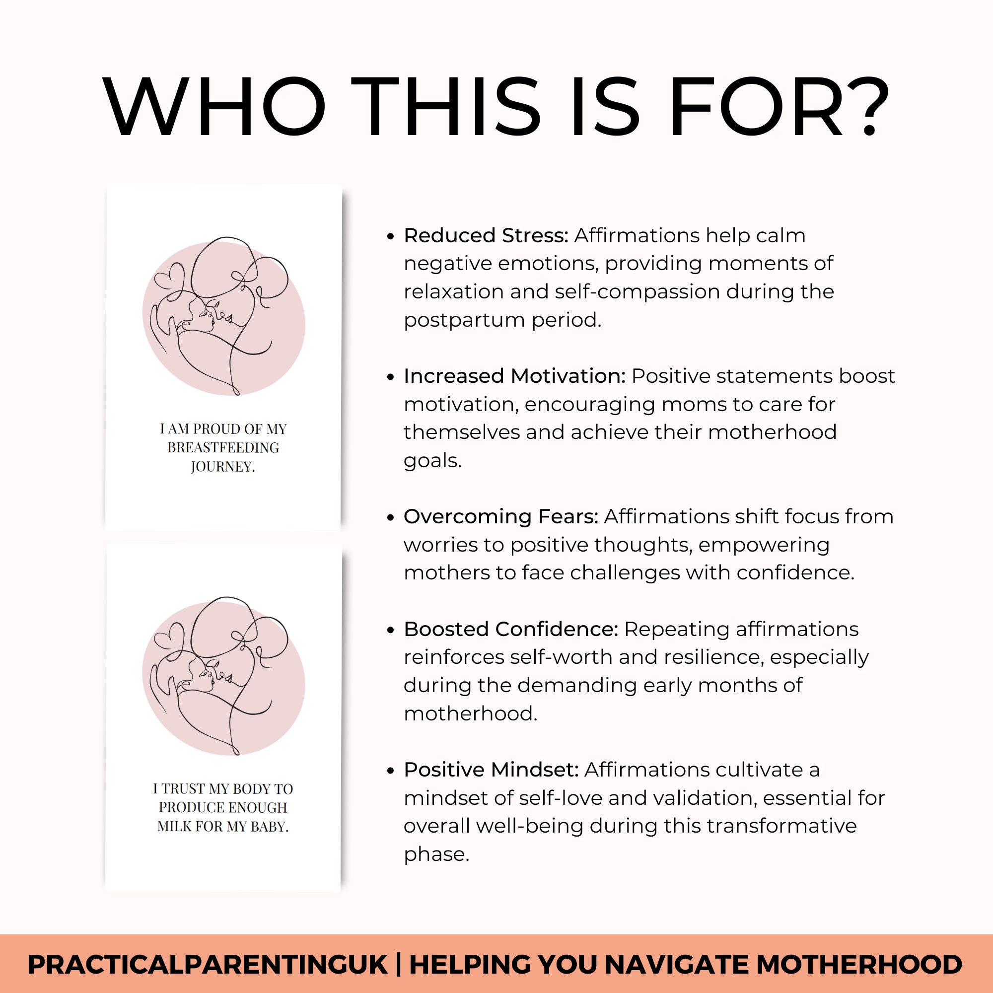 Printable Breastfeeding Affirmation Cards: New Mom Support (digital ...