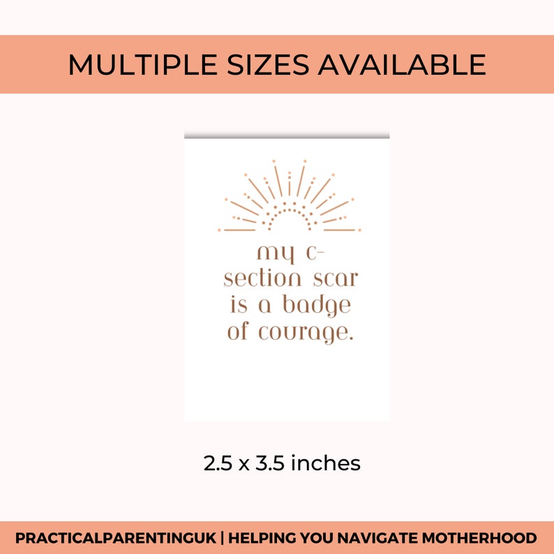 Positive C-section Caesarean Section Birth Affirmation Cards ...