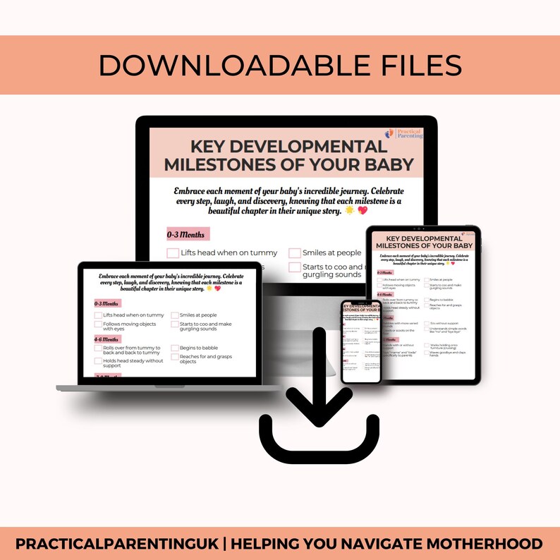 Baby Milestone Chart: Development Checklist (digital Download) - Etsy