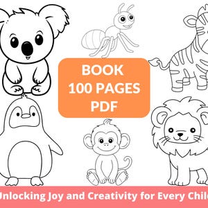 100+ Pages of Fun! the Ultimate Animal Coloring Ebook for Kids – Spark ...