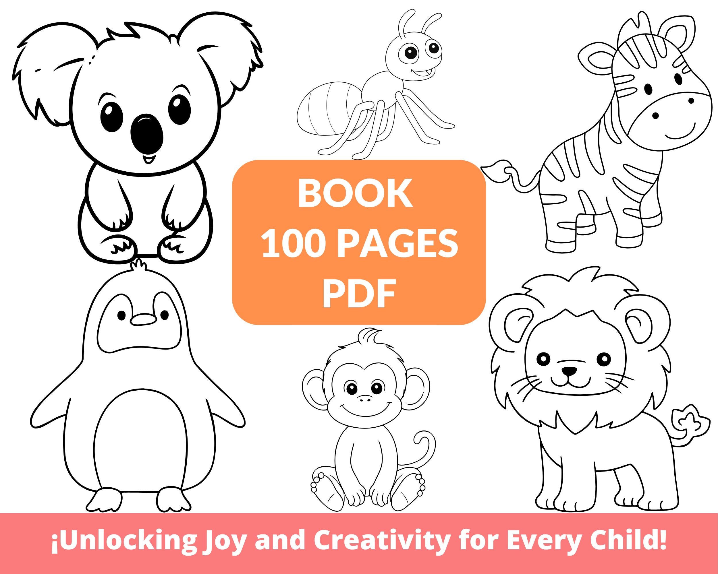 100+ Pages of Fun! the Ultimate Animal Coloring Ebook for Kids – Spark ...