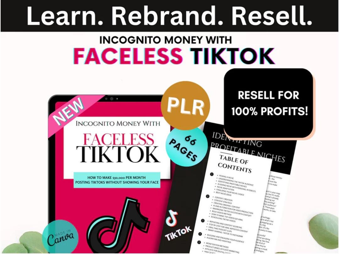 Faceless Tiktok Done for You Faceless Money Making Online MRR Master ...