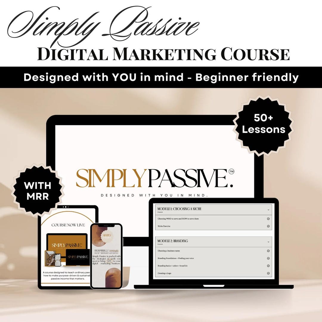Simply Passive Digital Marketing Course With MRR Master Resell Rights ...