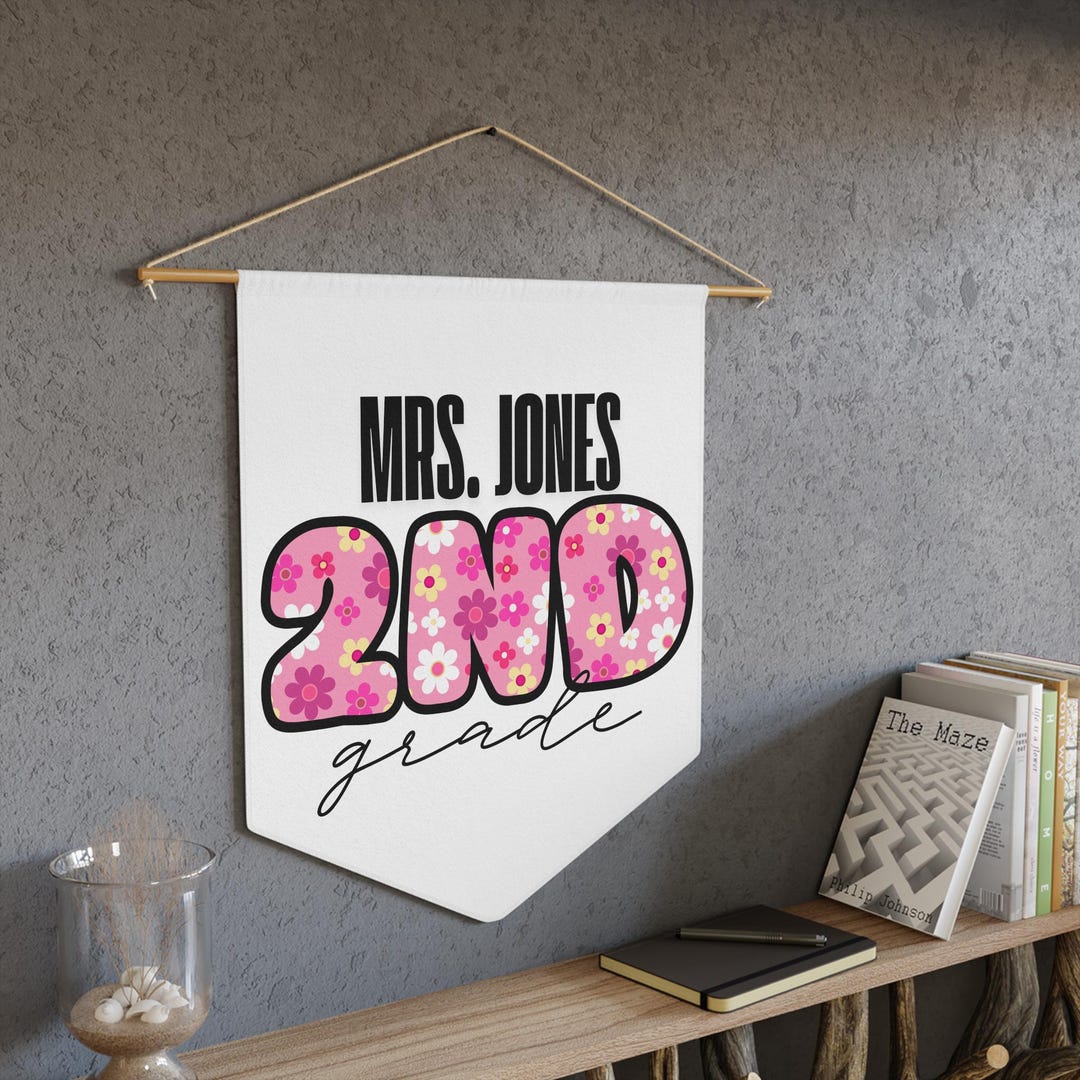 Personalized Classroom Pennant for Teachers, Custom Classroom Decor ...