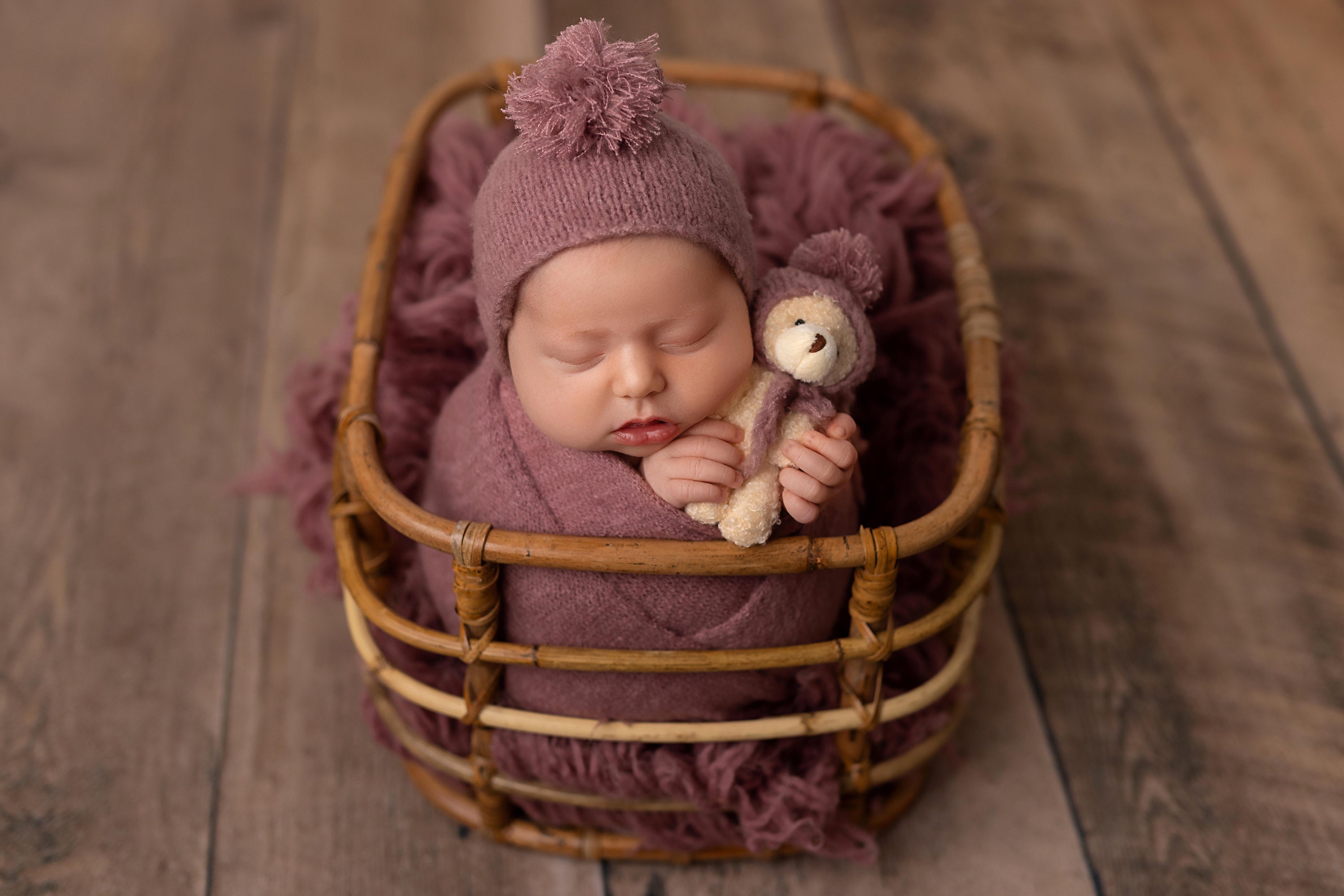 Dark Mauve Newborn Photo Shoot Props Set, Complete Baby Photography ...