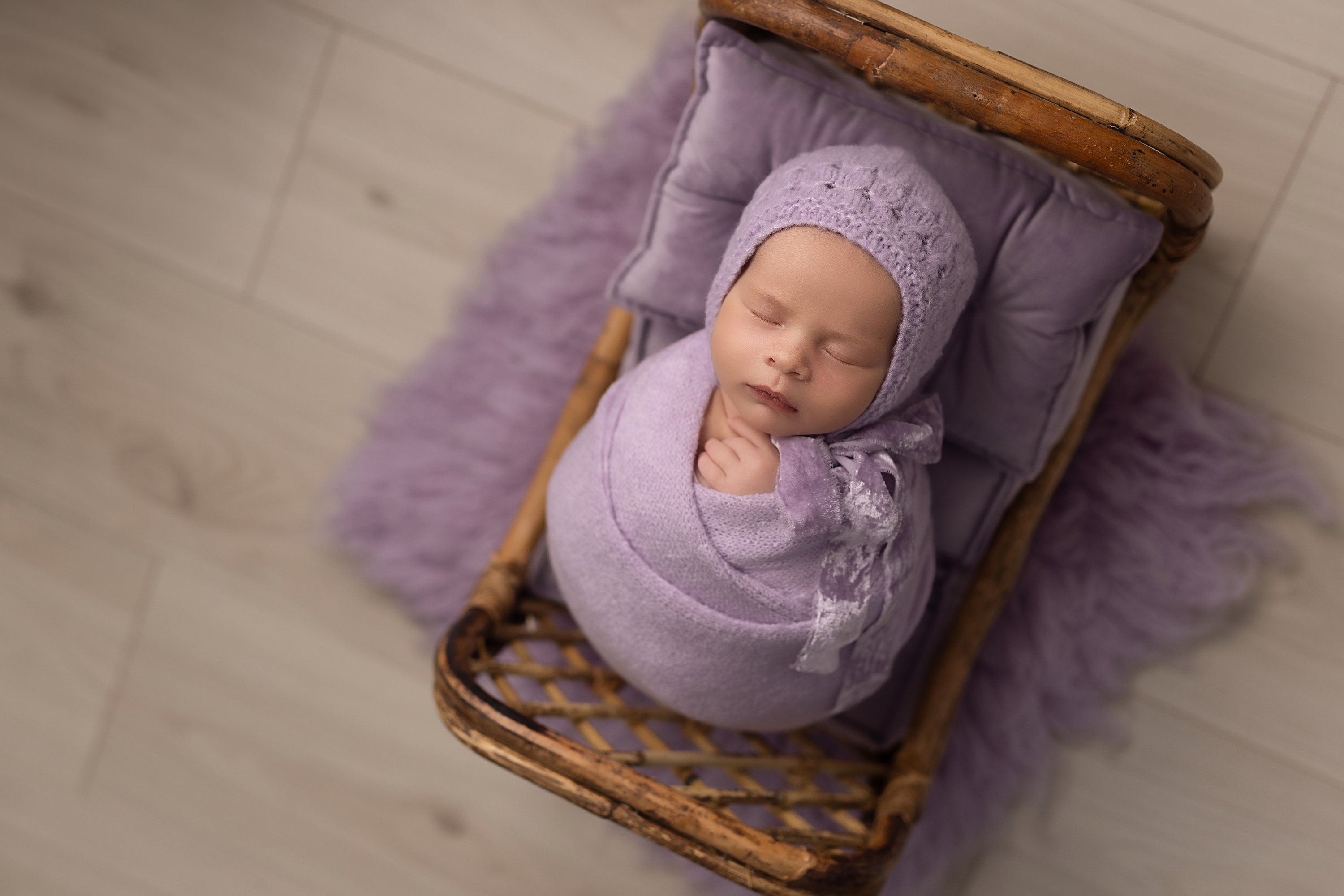 Lilac Newborn Props Set , Complete Bundle With Wrap, Newborn Photos ...