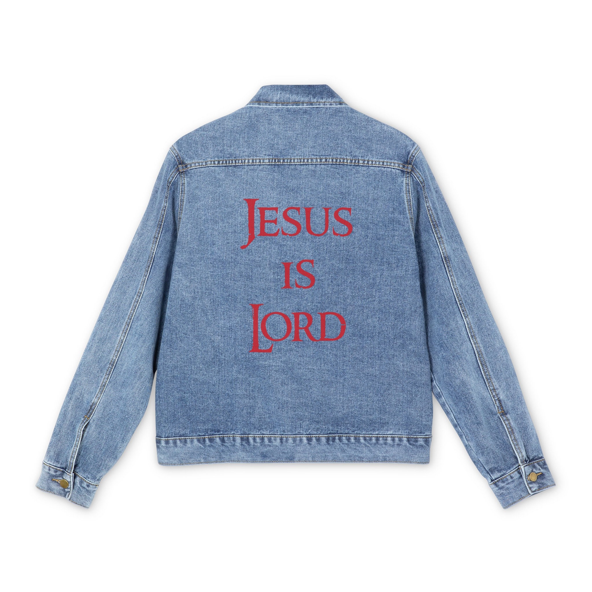JESUS IS LORD, Mens Christian Gifts, Mens Christian Jacket, Mens Denim ...