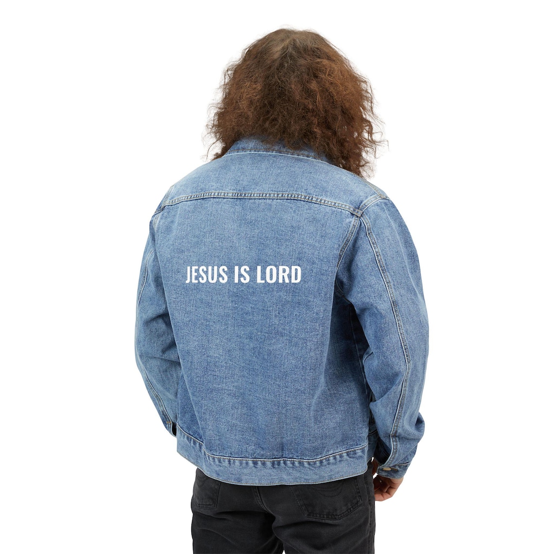 JESUS IS LORD, Mens Christian Gifts, Mens Christian Jacket, Mens Denim ...