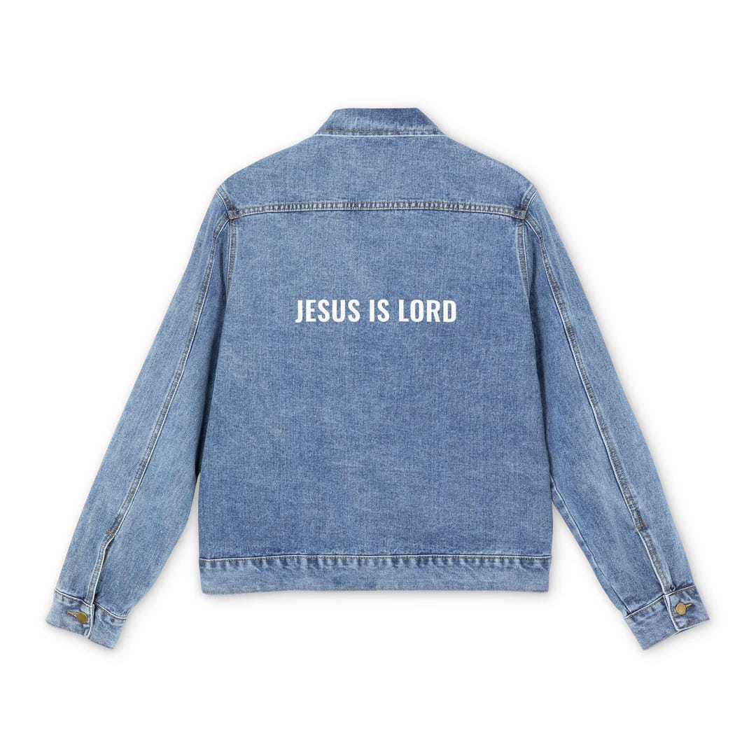 JESUS IS LORD, Mens Christian Gifts, Mens Christian Jacket, Mens Denim ...