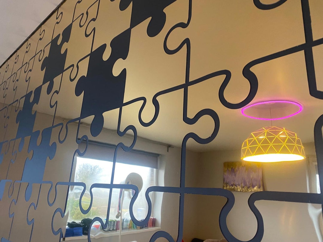 3D Gold Wall Decoration Puzzle. Panels of 9 Set of Puzzles With Self ...