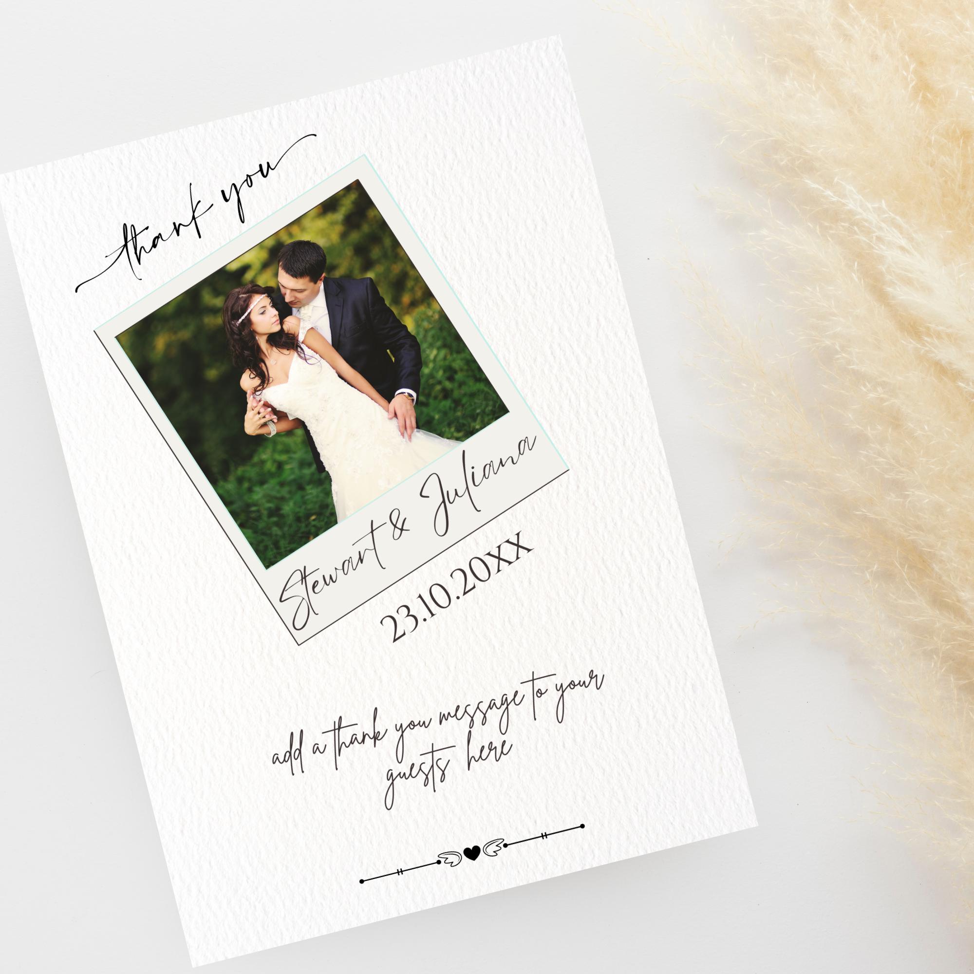 Editable Wedding Thank You Cards, Personalized Wedding Thank You Cards ...