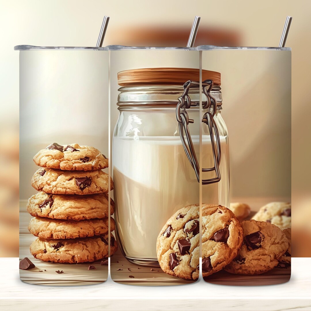 Milk and Cookies Candy Glass Png Festive Santa Snacks Christmas 20oz ...