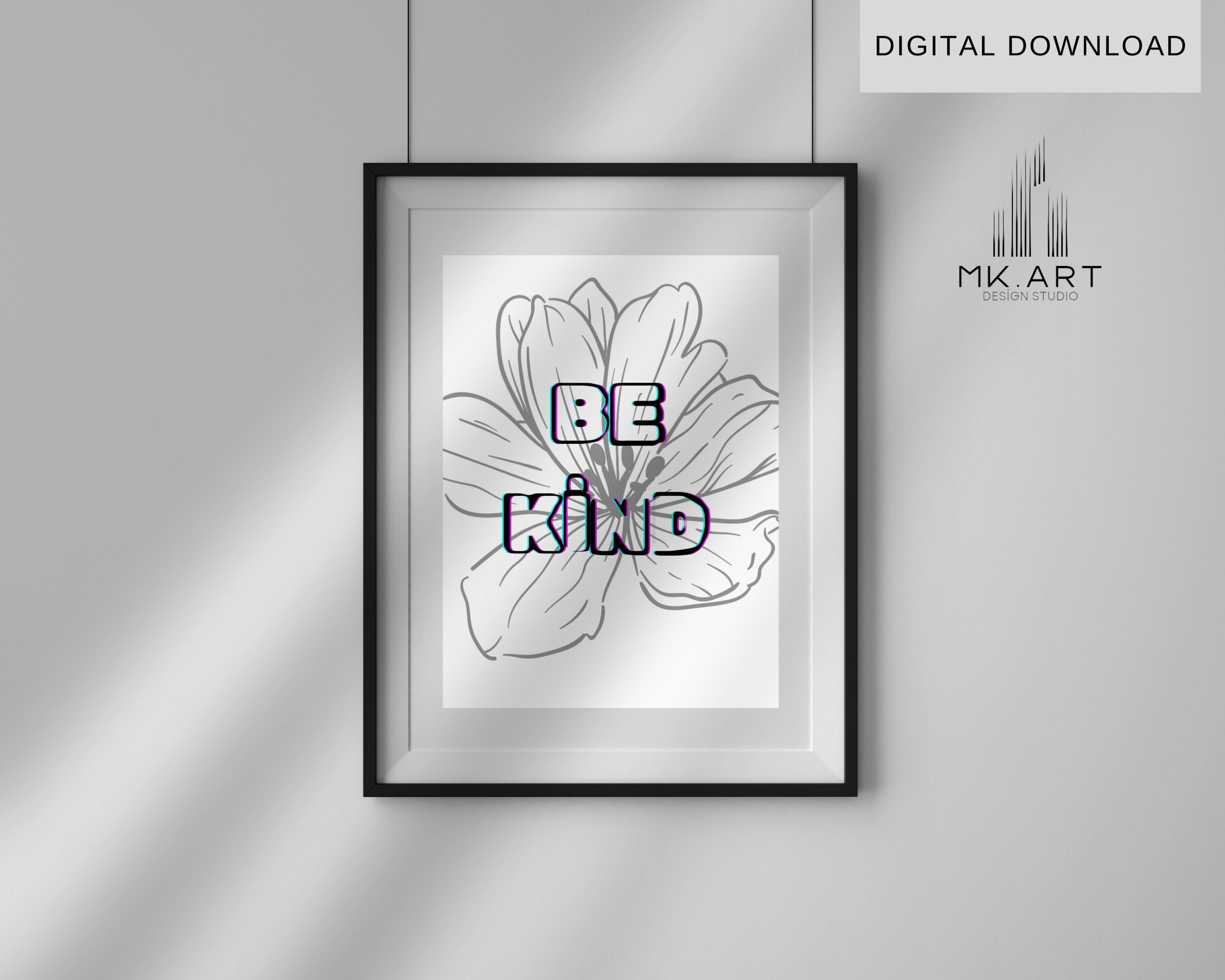 Be Kind Printable Wall Art, Quote Poster, Printable Wall Art, Modern ...