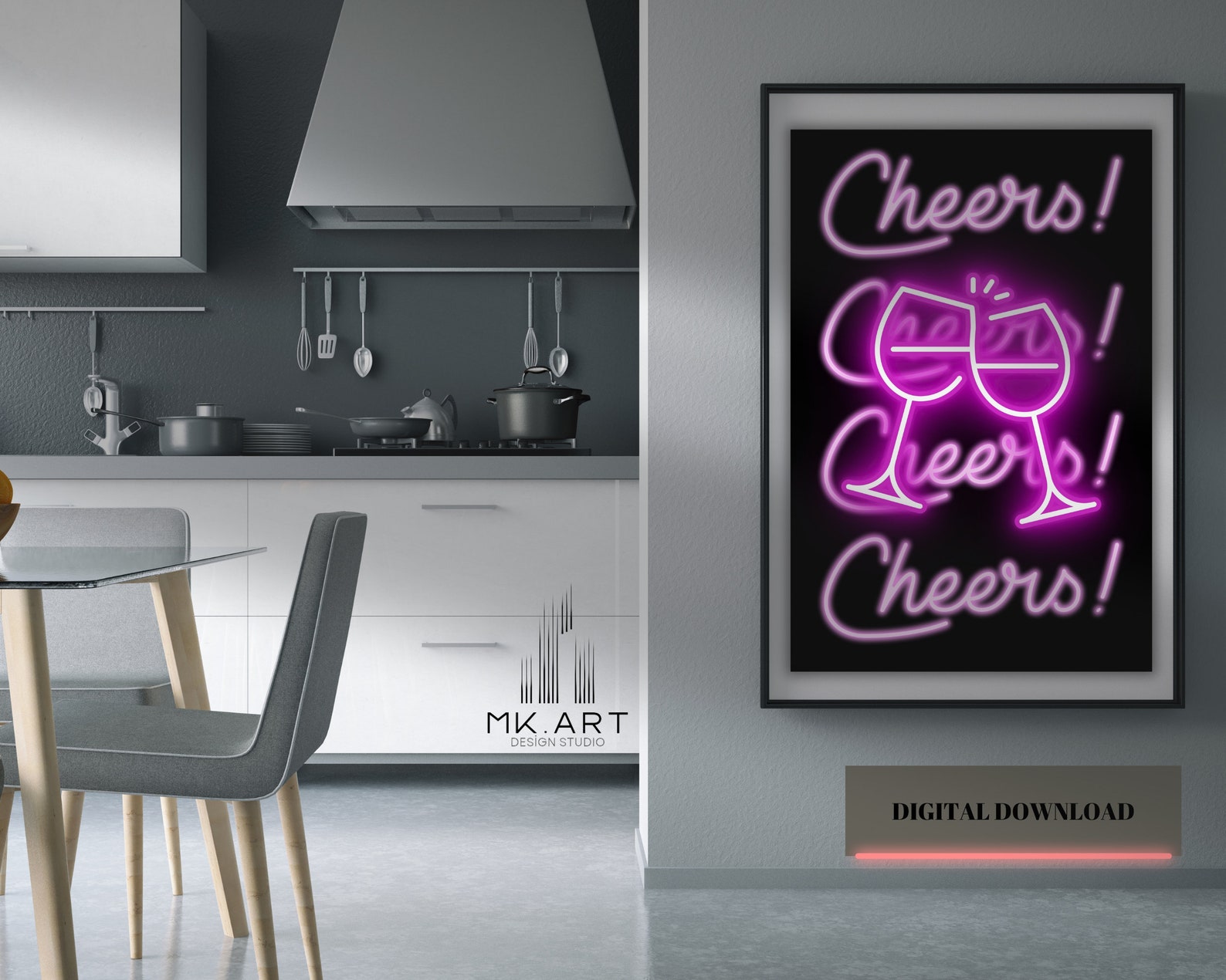 Cheers Glass Print, Cheers Printable Bar Art,printable Wall Art,party ...