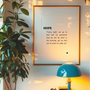 Hope Feeling Inspirational Wall Art, Hope Quote Poster, Gift for ...