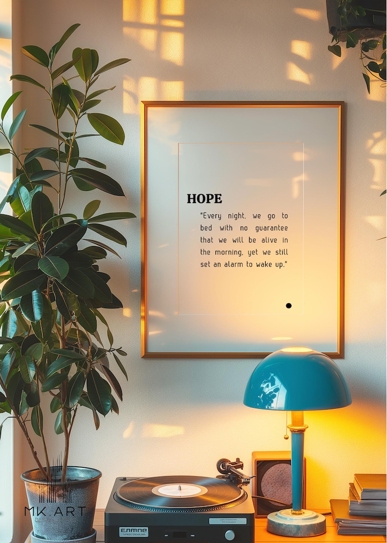 Hope Feeling Inspirational Wall Art, Hope Quote Poster, Gift for ...