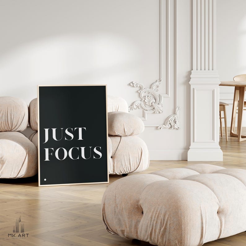Just Focus Printable Poster, Motivational Wall Art Print, , Modern ...