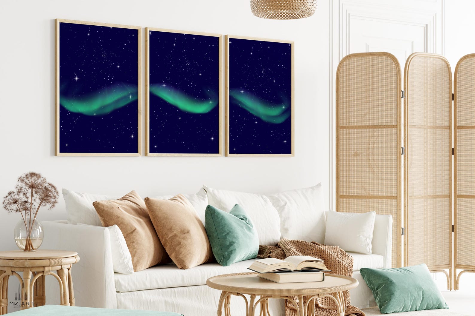 Northern Lights Wall Art Set, Printable Wall Decor, Aurora Borealis ...