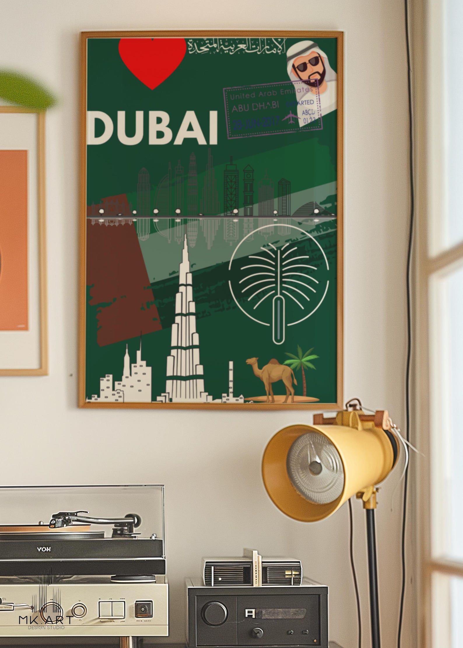 Dubai City Printable Wall Art, Travel Print, City Poster, Maximalist ...