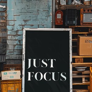 Just Focus Printable Poster, Motivational Wall Art Print, , Modern ...