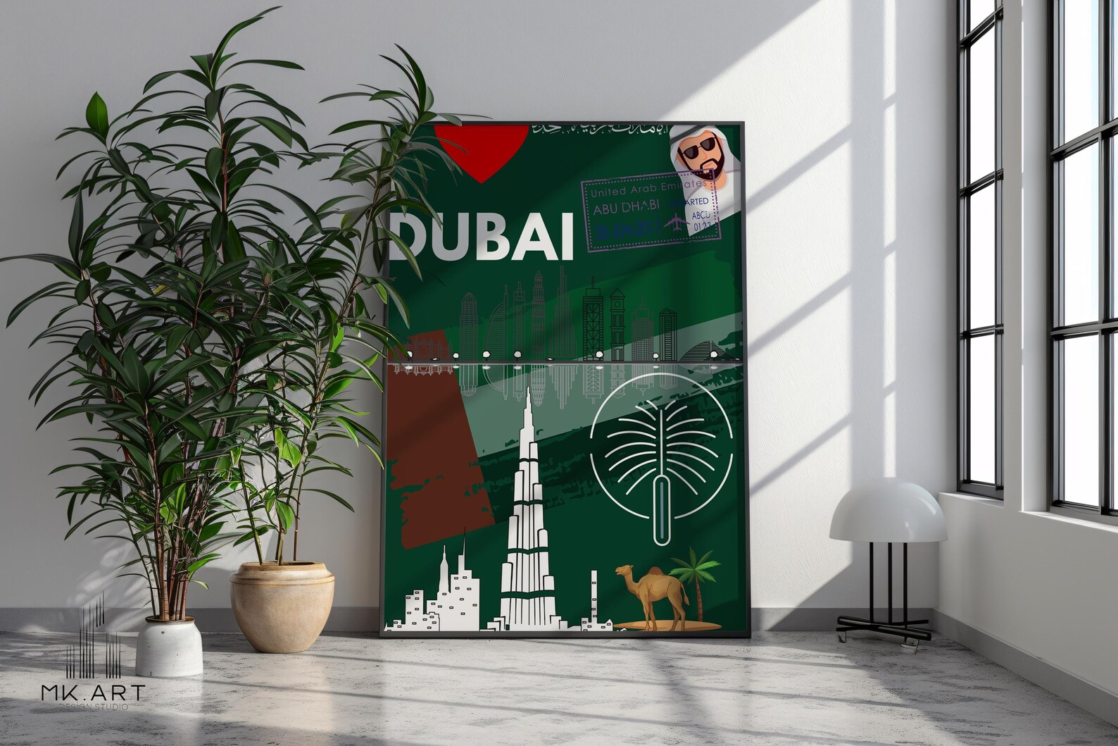 Dubai City Printable Wall Art, Travel Print, City Poster, Maximalist ...
